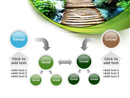 Wooden Path PowerPoint Template, Backgrounds | 07621 | PoweredTemplate.com