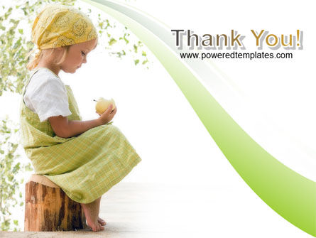 Little Girl PowerPoint Template, Backgrounds | 07818 | PoweredTemplate.com