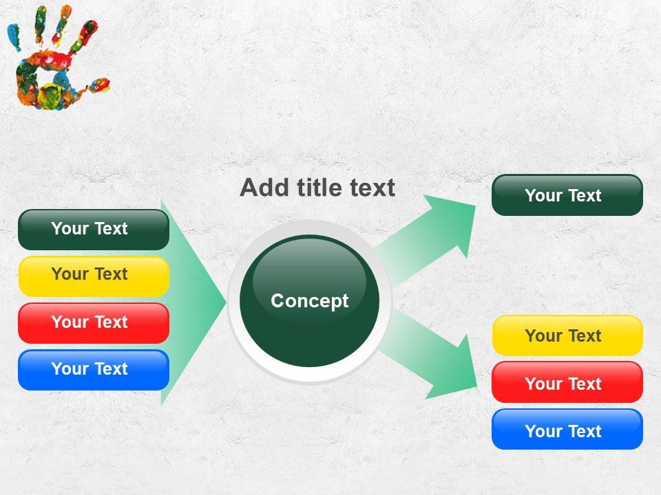 Colorful Hand Print PowerPoint Template, Backgrounds | 07840 ...