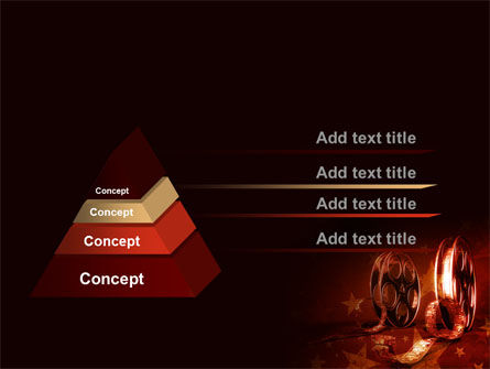 Plantilla de PowerPoint - cintas de película en colores rojo oscuro ...