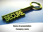 Secure Key PowerPoint Template, Backgrounds | 09224 | PoweredTemplate.com