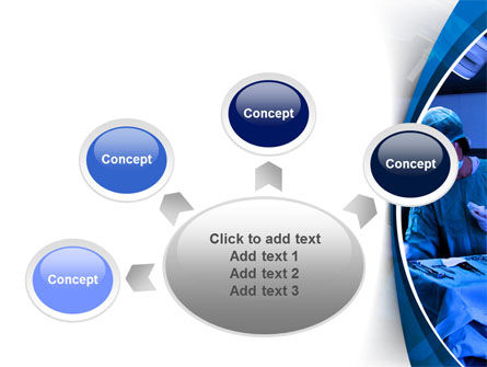 Surgical Operation In A Blue Palette PowerPoint Template, Backgrounds | 09528 | PoweredTemplate.com