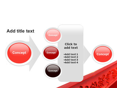Red Blood Cells In A Blood Vessels PowerPoint Template, Backgrounds ...