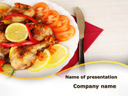 Plantilla de PowerPoint - pollo frito, fondos | 09689 | PoweredTemplate.com