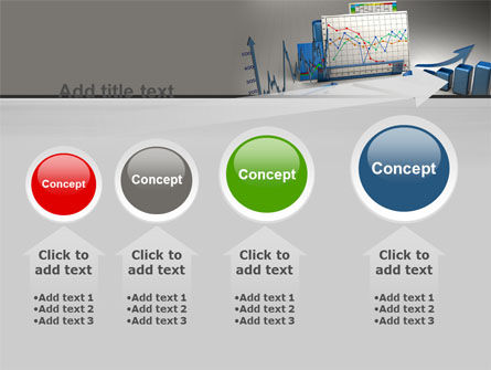 Three-Dimensional Charts PowerPoint Template, Backgrounds | 09714 ...