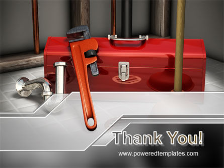 Plumbing Tool Box PowerPoint Template, Backgrounds | 10017 ...
