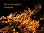 Flame Spurts PowerPoint Template, Backgrounds | 10467 | PoweredTemplate.com