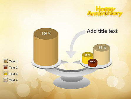 Happy Anniversary in Yellow PowerPoint Template, Backgrounds | 10799 ...