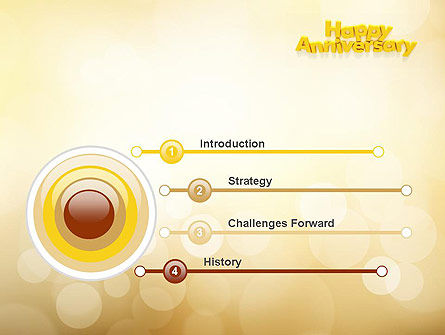 Happy Anniversary in Yellow PowerPoint Template, Backgrounds | 10799 ...