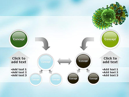 HIV Virus PowerPoint Template, Backgrounds | 11023 | PoweredTemplate.com