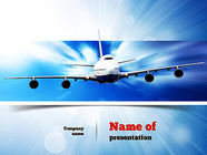 Jet Aircraft PowerPoint Template, Backgrounds | 11030 | PoweredTemplate.com