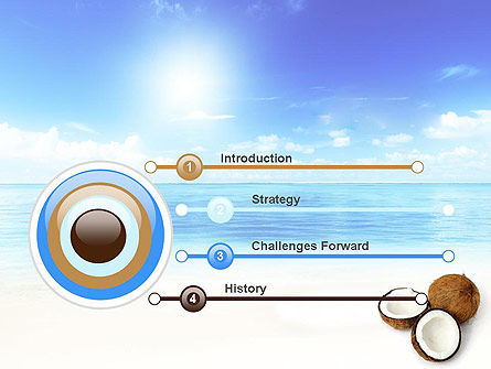 Coconut PowerPoint Template, Backgrounds | 11042 | PoweredTemplate.com