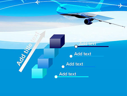 Airplane in the Sky PowerPoint Template, Backgrounds | 11052 ...