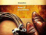 Cowboy Theme PowerPoint Template, Backgrounds | 11056 | PoweredTemplate.com