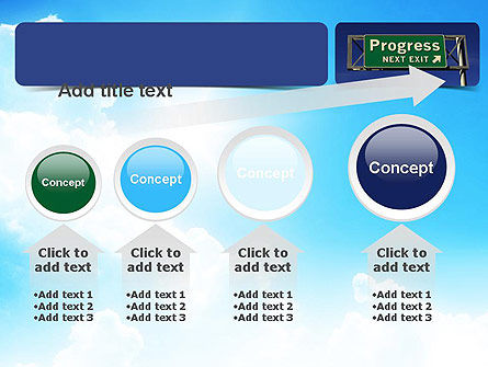 Progress Freeway Sign PowerPoint Template, Backgrounds | 11066 ...