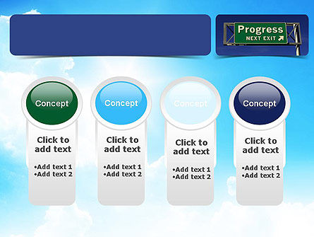 Progress Freeway Sign PowerPoint Template, Backgrounds | 11066 ...