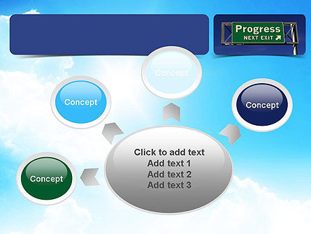 Progress Freeway Sign PowerPoint Template, Backgrounds | 11066 ...
