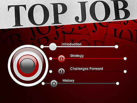 Top Job PowerPoint Template, Backgrounds | 11243 | PoweredTemplate.com