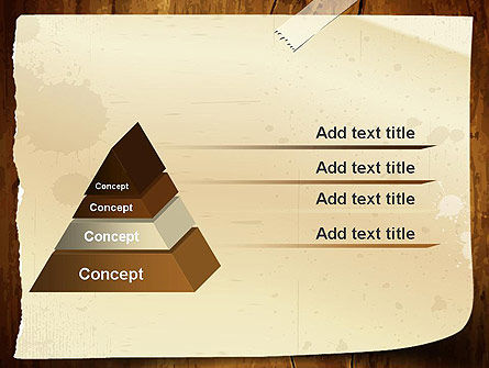 Note Paper With Adhesive Tape PowerPoint Template, Backgrounds | 11376 ...