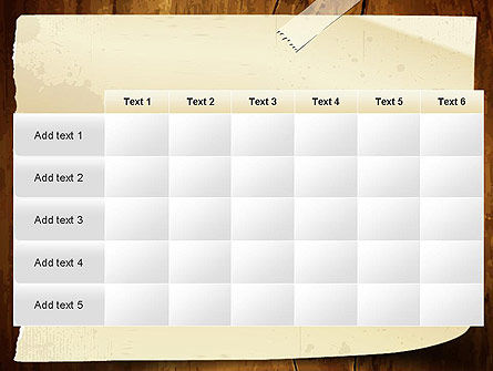 Note Paper With Adhesive Tape PowerPoint Template, Backgrounds | 11376 ...