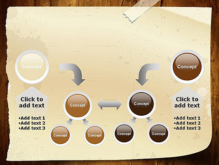 Note Paper With Adhesive Tape PowerPoint Template, Backgrounds | 11376 ...