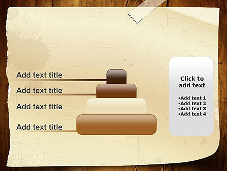 Note Paper With Adhesive Tape PowerPoint Template, Backgrounds | 11376 ...