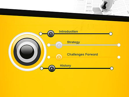 GPS Navigation Map PowerPoint Template, Backgrounds | 11412 ...