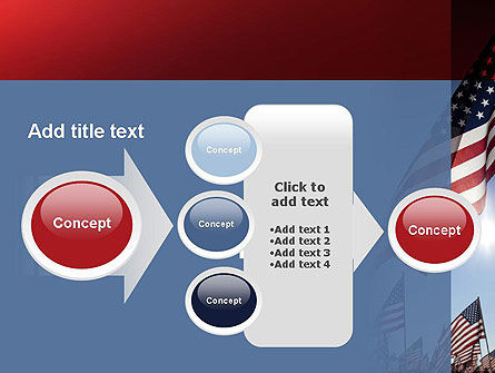 Large Group of American Flags PowerPoint Template, Backgrounds | 11444 ...