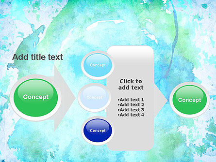 Turquoise Watercolor Stains PowerPoint Template, Backgrounds | 11456 ...