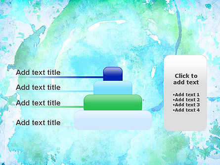 Turquoise Watercolor Stains PowerPoint Template, Backgrounds | 11456 ...