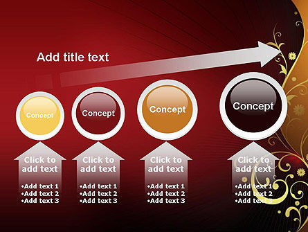 Golden Pattern with Swirls PowerPoint Template, Backgrounds | 11623 ...