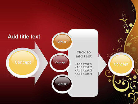 Golden Pattern with Swirls PowerPoint Template, Backgrounds | 11623 ...