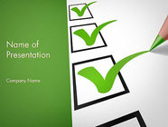 Checkbox PowerPoint Template, Backgrounds | 11765 | PoweredTemplate.com