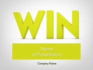 Word WIN PowerPoint Template, Backgrounds | 11840 | PoweredTemplate.com