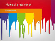 Paint Spills PowerPoint Template, Backgrounds | 11912 | PoweredTemplate.com