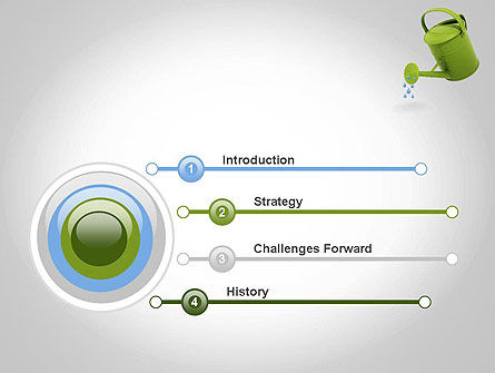 Watering Can Pouring Water PowerPoint Template, Backgrounds | 11986 ...