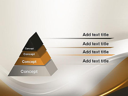 Abstract Silver Gold and Bronze Waves PowerPoint Template, Backgrounds ...