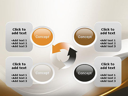 Abstract Silver Gold and Bronze Waves PowerPoint Template, Backgrounds ...