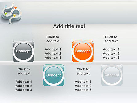 Road with Navigation Points PowerPoint Template, Backgrounds | 12344 ...