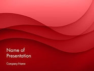 Red Waves PowerPoint Template, Backgrounds | 12617 | PoweredTemplate.com