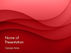 Red Waves PowerPoint Template, Backgrounds | 12617 | PoweredTemplate.com