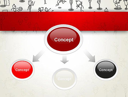 Funny Stickman Background PowerPoint Template, Backgrounds | 12658 ...