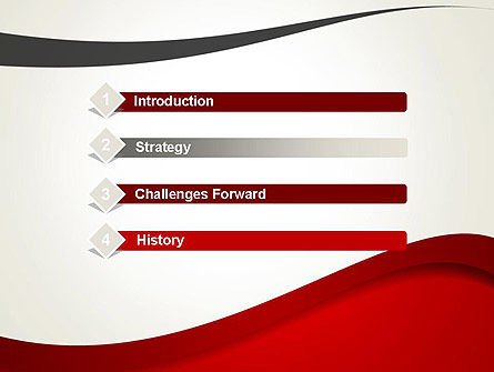 Red and Gray Wave PowerPoint Template, Backgrounds | 12830 ...