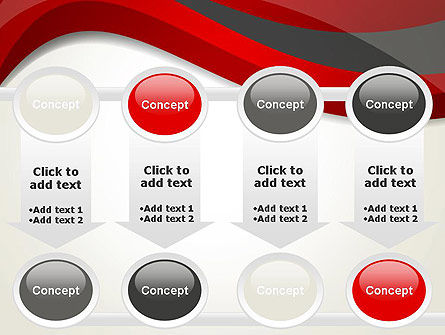 Abstract Red and Gray Wave PowerPoint Template, Backgrounds | 12843 ...