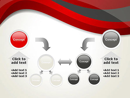 Abstract Red and Gray Wave PowerPoint Template, Backgrounds | 12843 ...