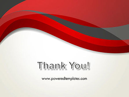 Abstract Red and Gray Wave PowerPoint Template, Backgrounds | 12843 ...