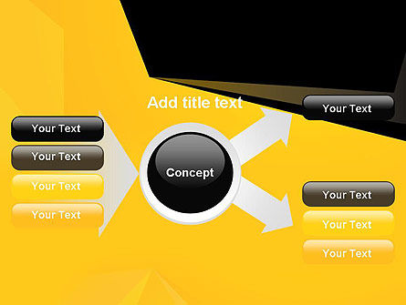 Geometric Black and Yellow PowerPoint Template, Backgrounds | 12910 ...