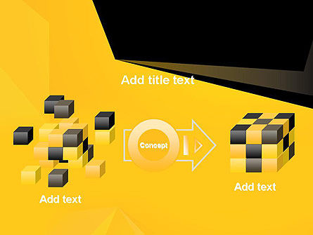 Geometric Black and Yellow PowerPoint Template, Backgrounds | 12910 ...