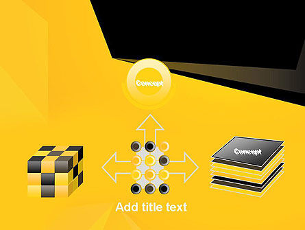 Geometric Black and Yellow PowerPoint Template, Backgrounds | 12910 ...