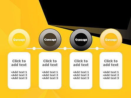 Geometric Black and Yellow PowerPoint Template, Backgrounds | 12910 ...